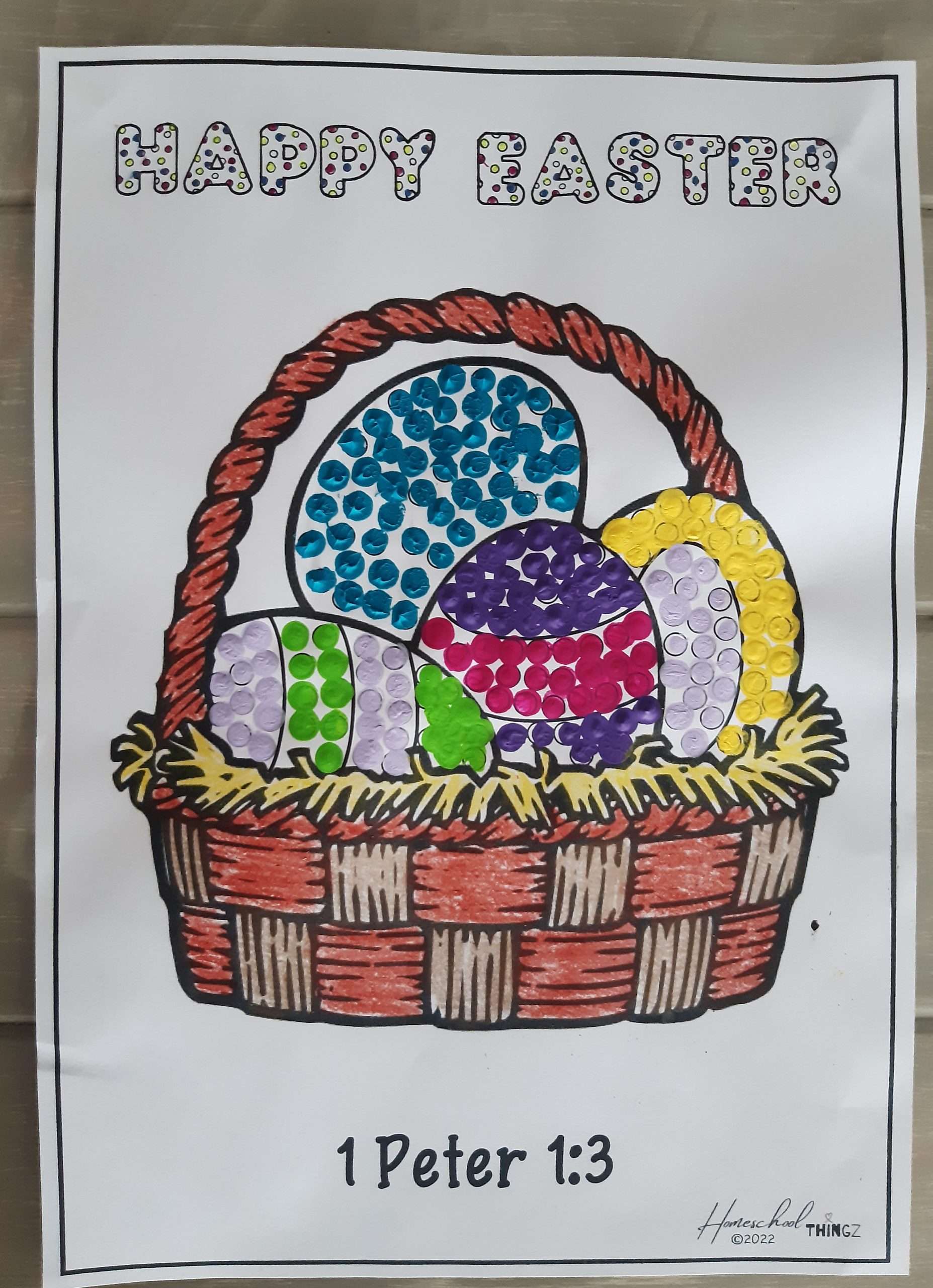 Easter Dot Painting – HOMESCHOOLTHINGZ.COM- The Family Lifestyle Hub