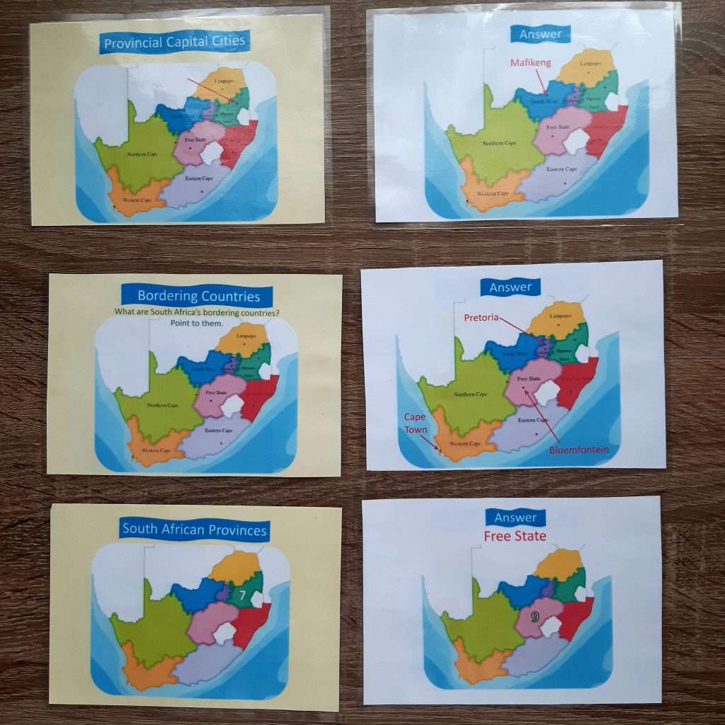 South African Geography Cards – HOMESCHOOLTHINGZ.COM- The Family ...
